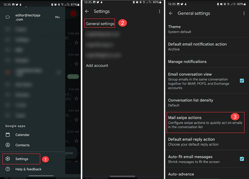 How to personalize swipe gestures on the Gmail app – Techjaja